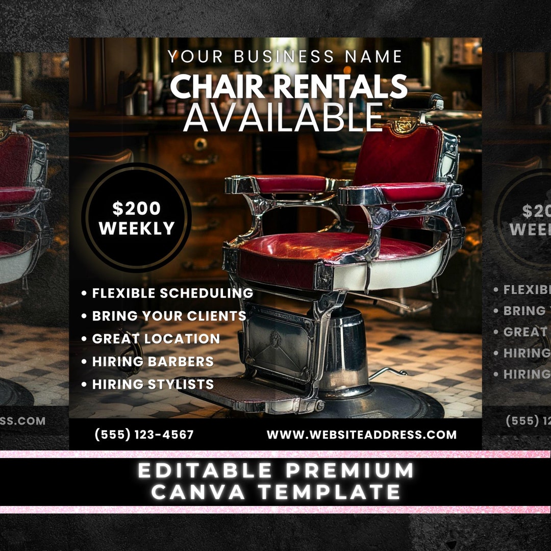 Booth Rental Flyer, Booth Rent Flyer, Hiring Barbers, Hair Salon Flyer ...