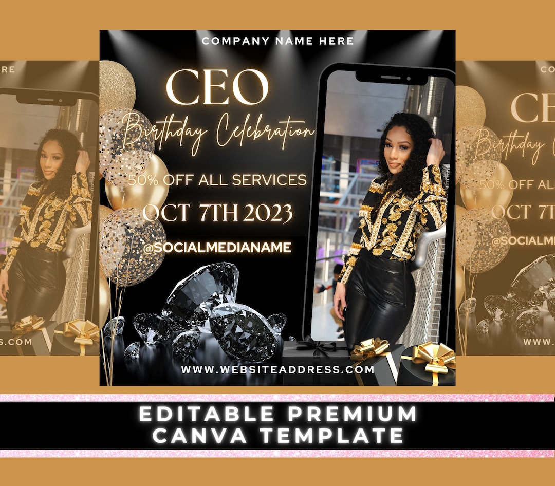 CEO Birthday Sale, CEO Birthday Flyer, Birthday Celebration, Birthday ...