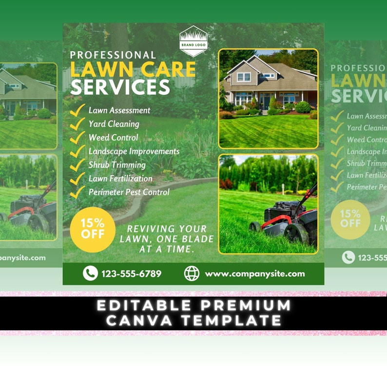 Lawn Care Flyer, Landscaping Flyer, Lawn Service, Mowing Flyer, Lawn ...