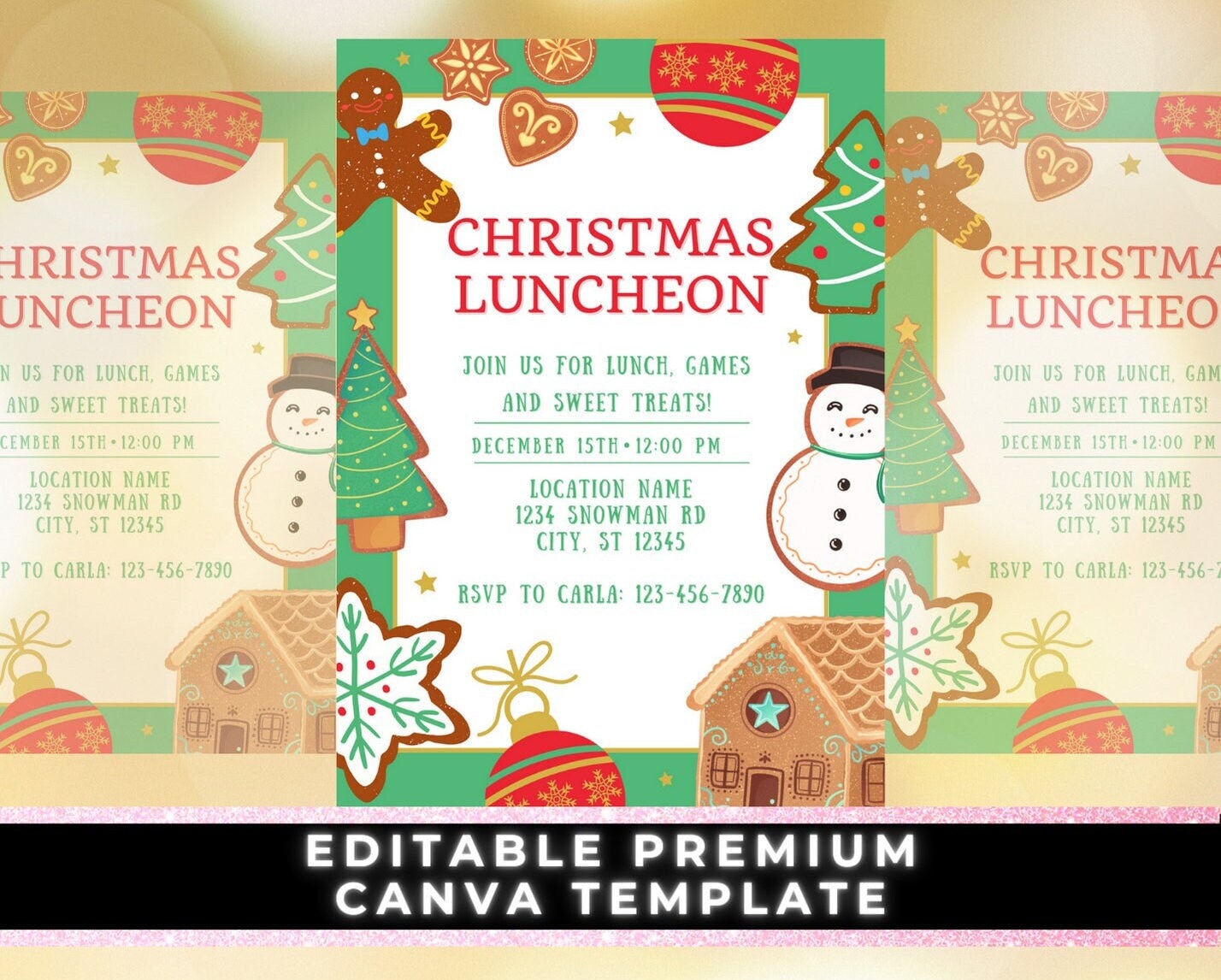 Holiday Luncheon Templates Christmas Lunch Background Poster Template