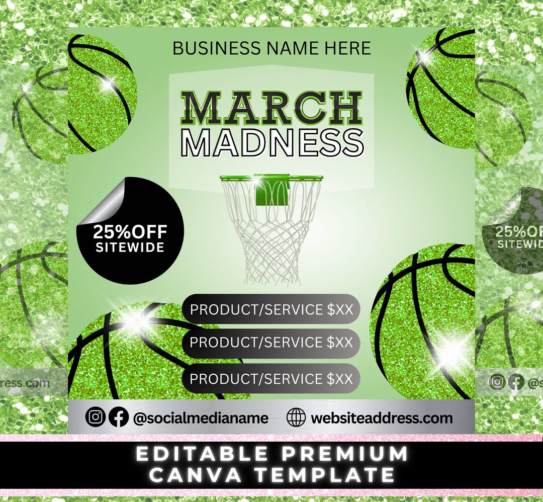 March Madness Flyer, March Madness Hair Flyer, March Booking Flyer ...