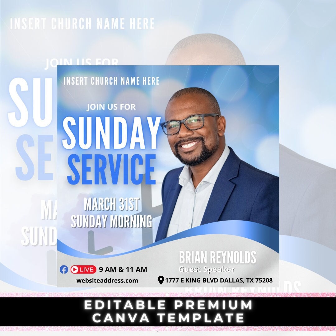 Church Flyer, Church Service Flyer, Premade Church Flyer, Prayer ...