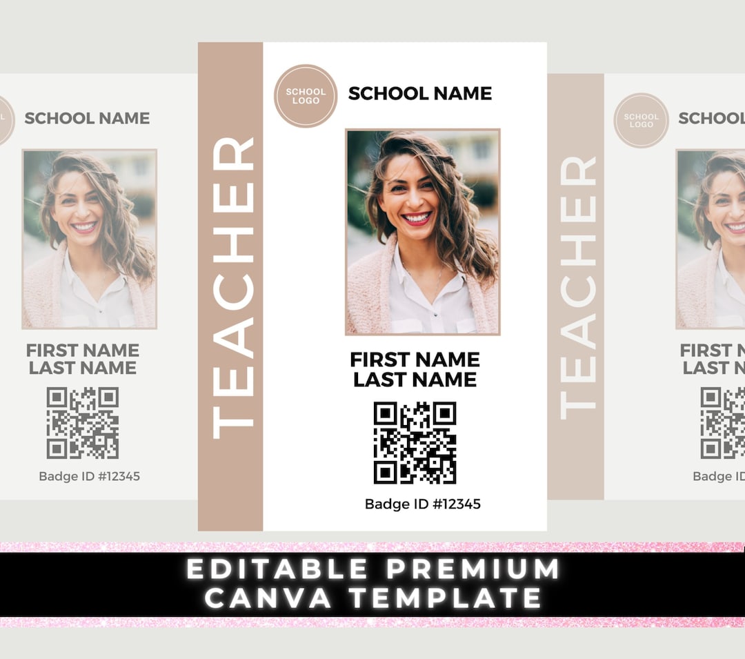 Teacher Id, Teacher Badge, Office Badge, ID Badge, Custom ID Badge ...