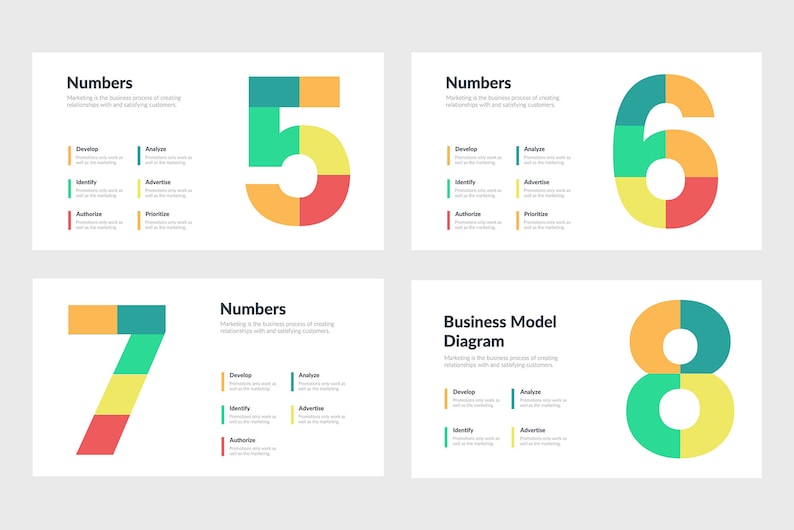 Number Infographics Powerpoint Template PPTX Keynote Template Google ...
