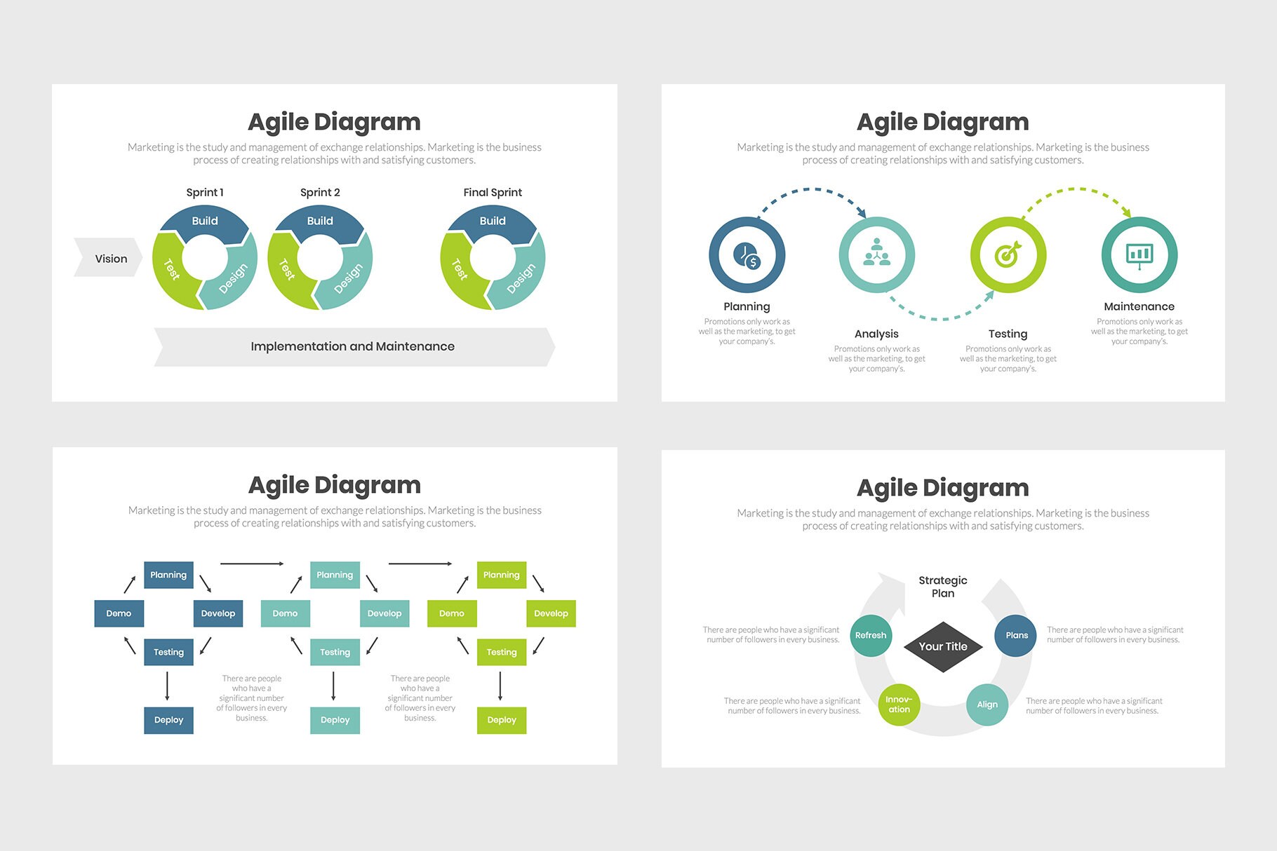 Agile Diagrams Infographics Powerpoint Template PPTX Keynote Template ...