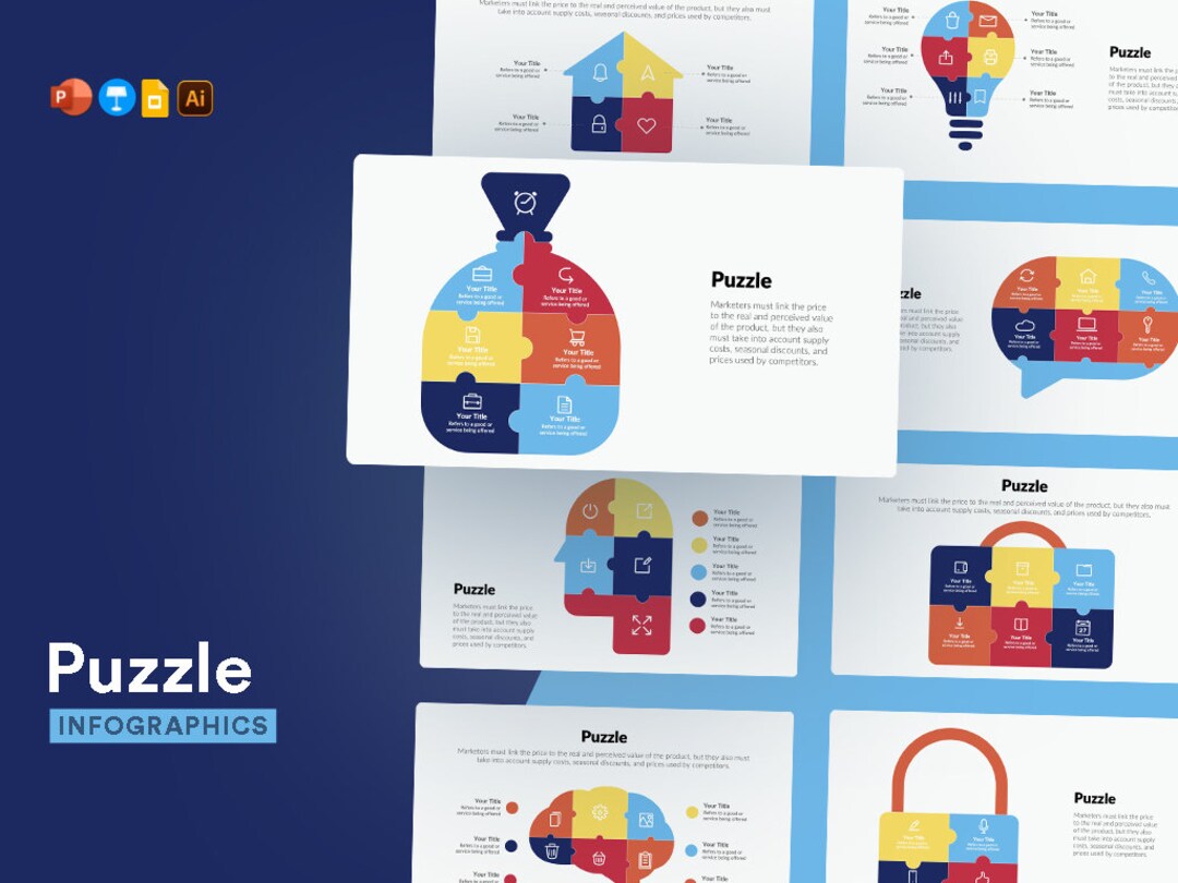 Puzzle Infographics Powerpoint Template PPTX Keynote Template Google ...