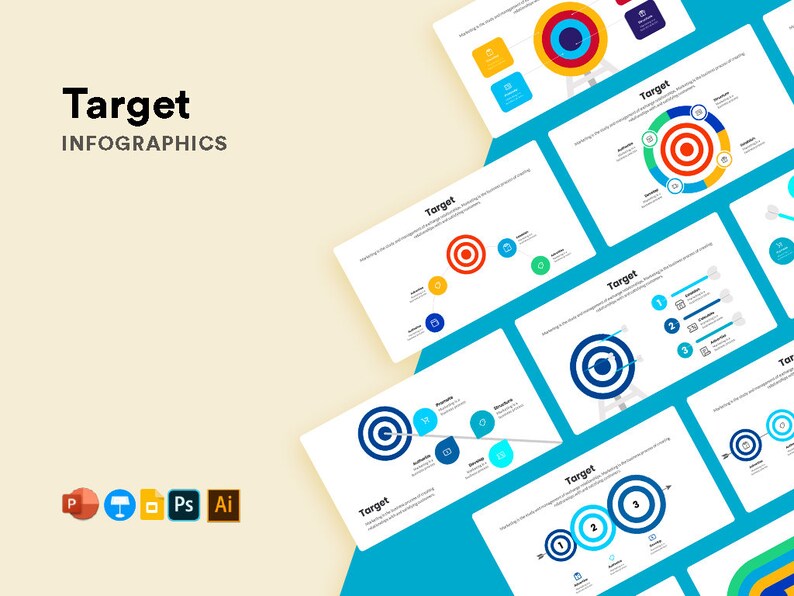Target Infographics Powerpoint Template PPTX Keynote Template Google ...