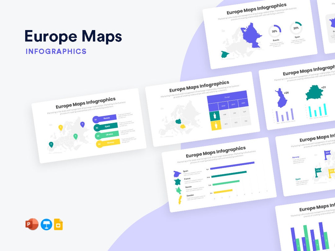 Europe Map Infographics Powerpoint Template PPTX Keynote Template ...