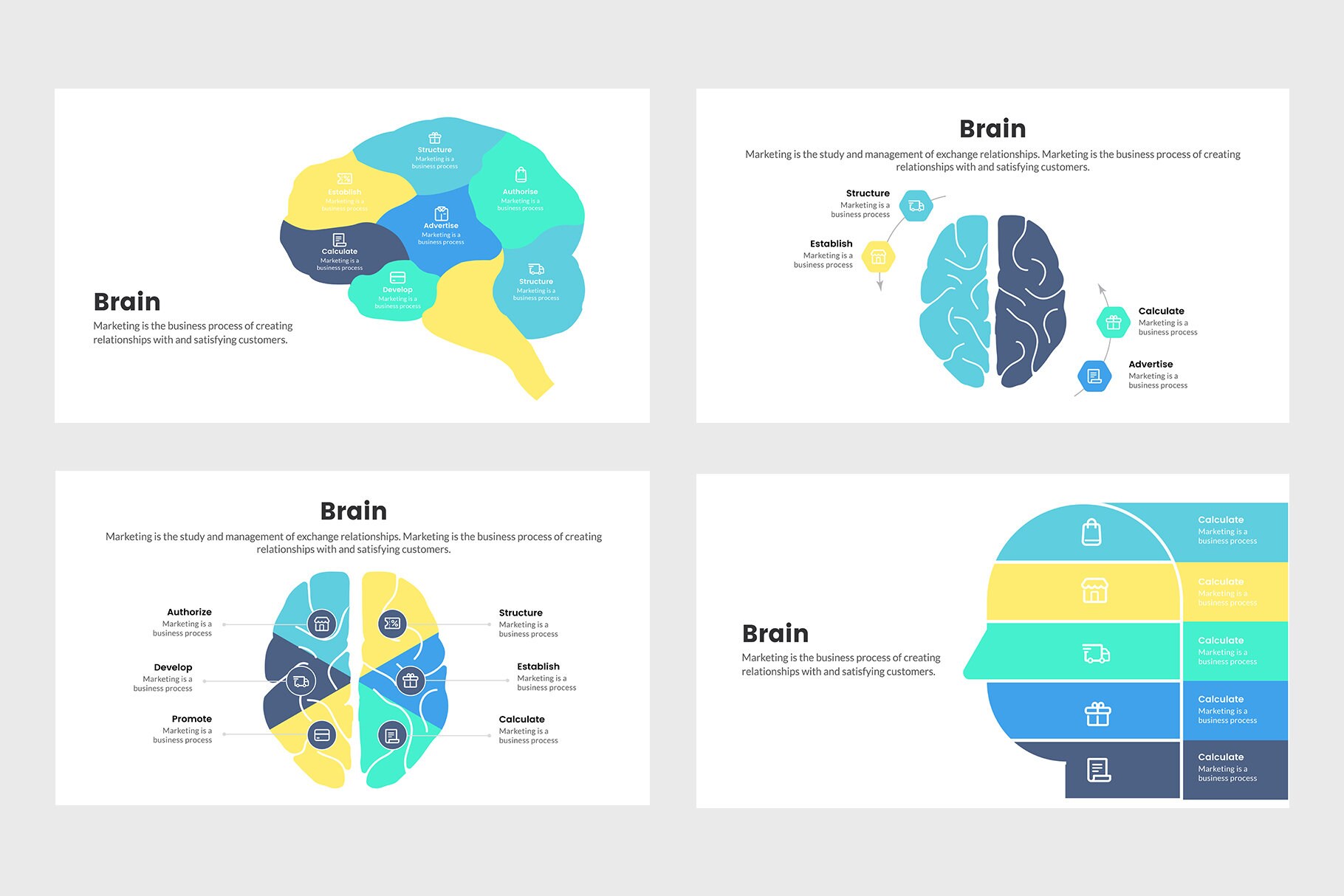 Brain Infographics Powerpoint Template PPTX Keynote Template Google ...