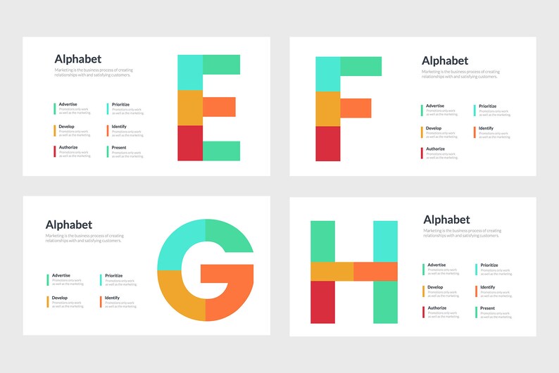 Alphabet Letter Infographics Powerpoint Template PPTX Keynote Template ...