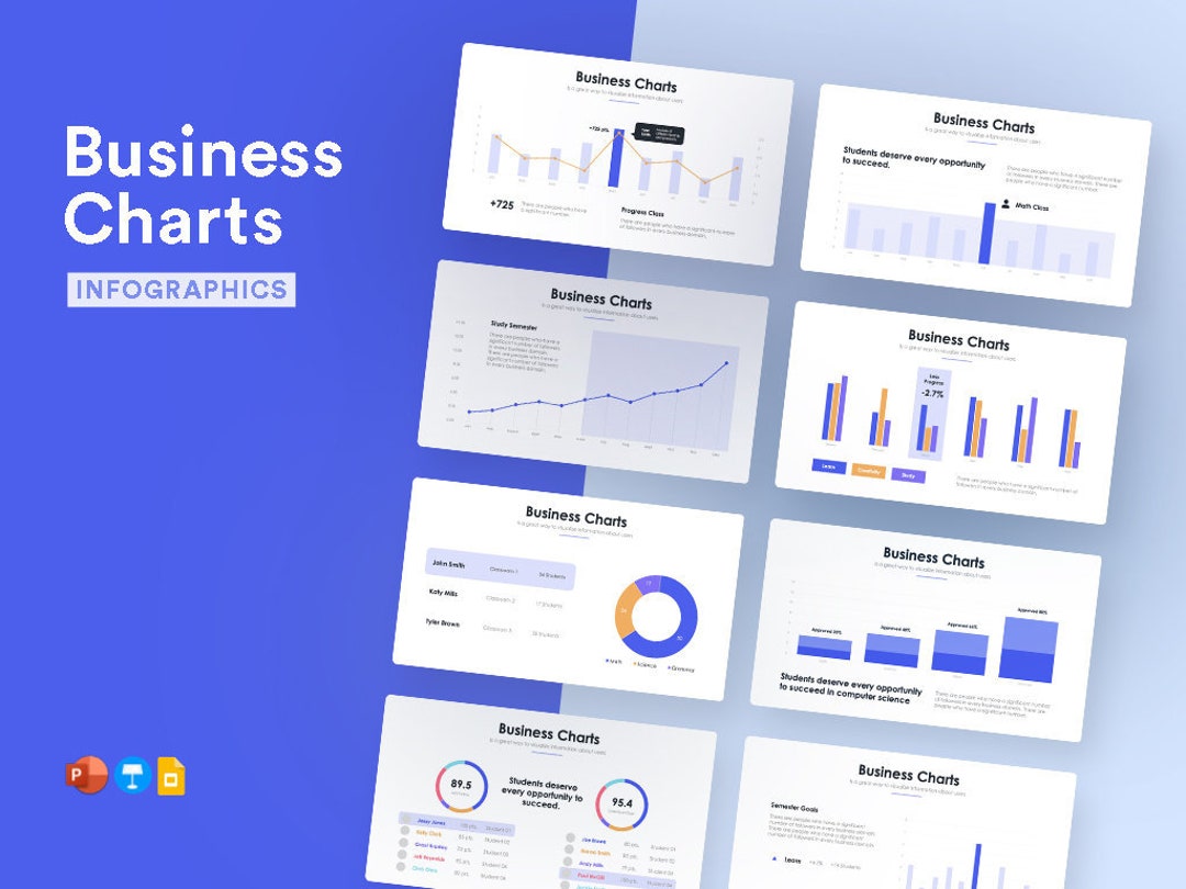 Business Charts Infographics Powerpoint Template PPTX Keynote Template ...