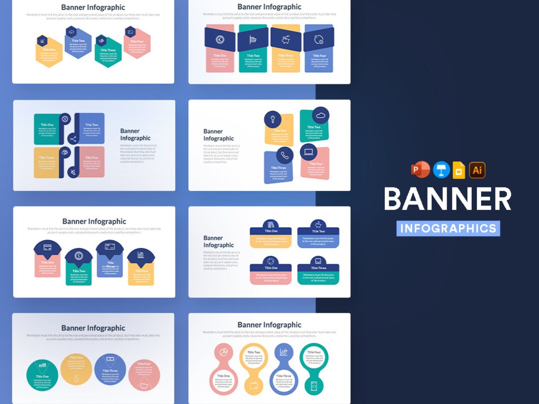 Banner Infographics Powerpoint Template PPTX Keynote - Etsy
