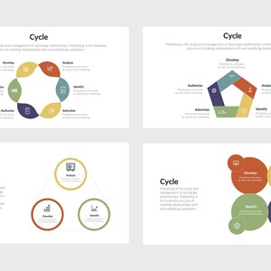 Cycle Infographics Powerpoint Template PPTX Keynote Template Google ...