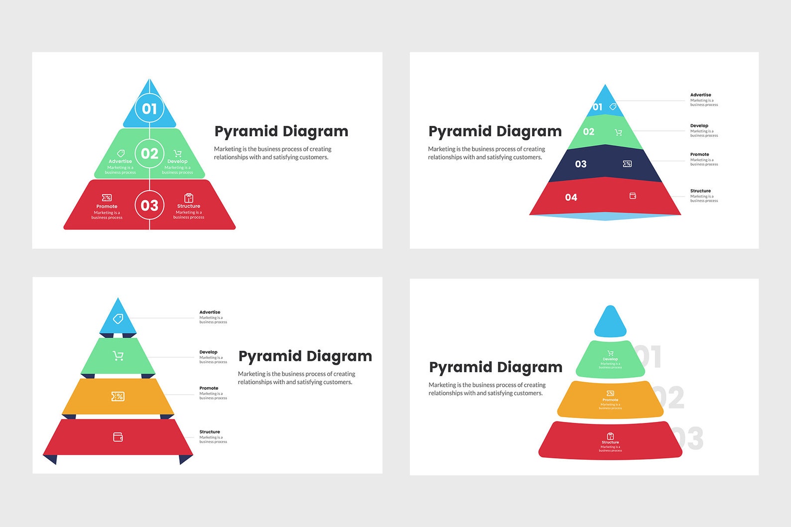 Pyramide Infografiken PowerPoint-Vorlage PPTX Keynote-Vorlage Google ...