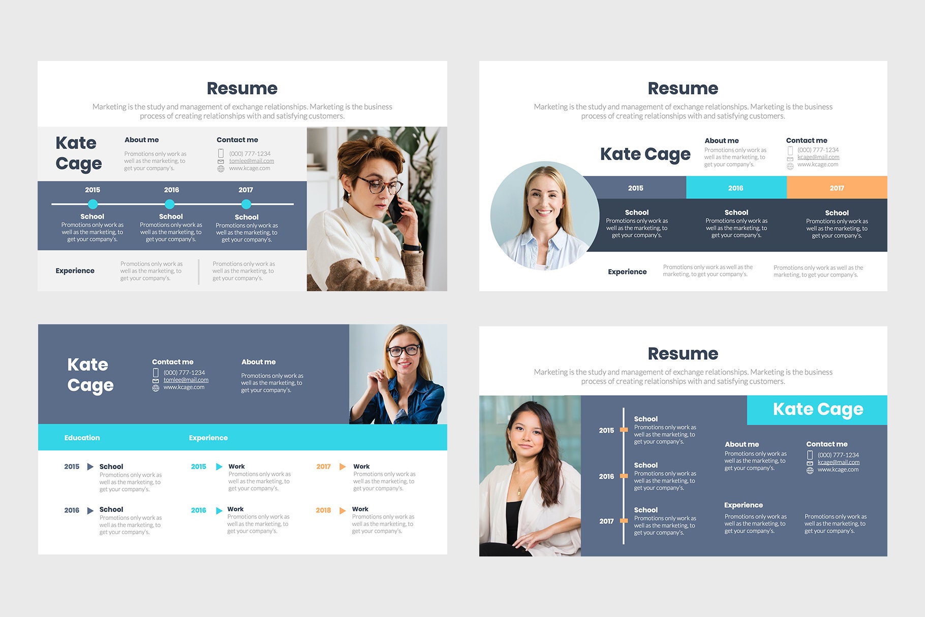 Resume Infographics Powerpoint Template PPTX Keynote Template Google ...