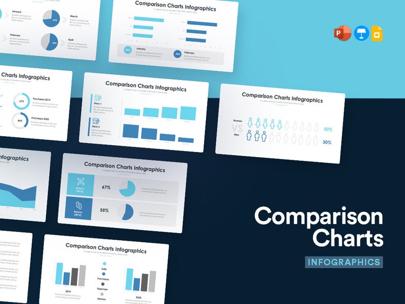 Comparison Charts Infographics Powerpoint Template PPTX Keynote ...