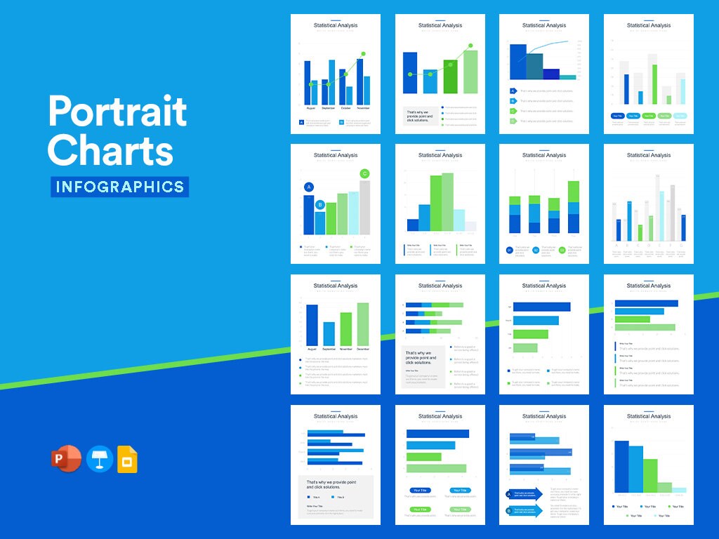 Portrait Charts Infographics Powerpoint Template PPTX Keynote Template ...