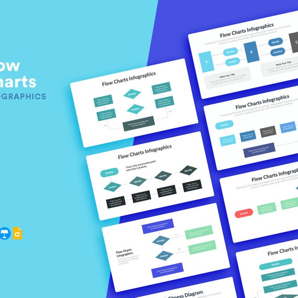 Powerpoint Flow Chart Template Etsy