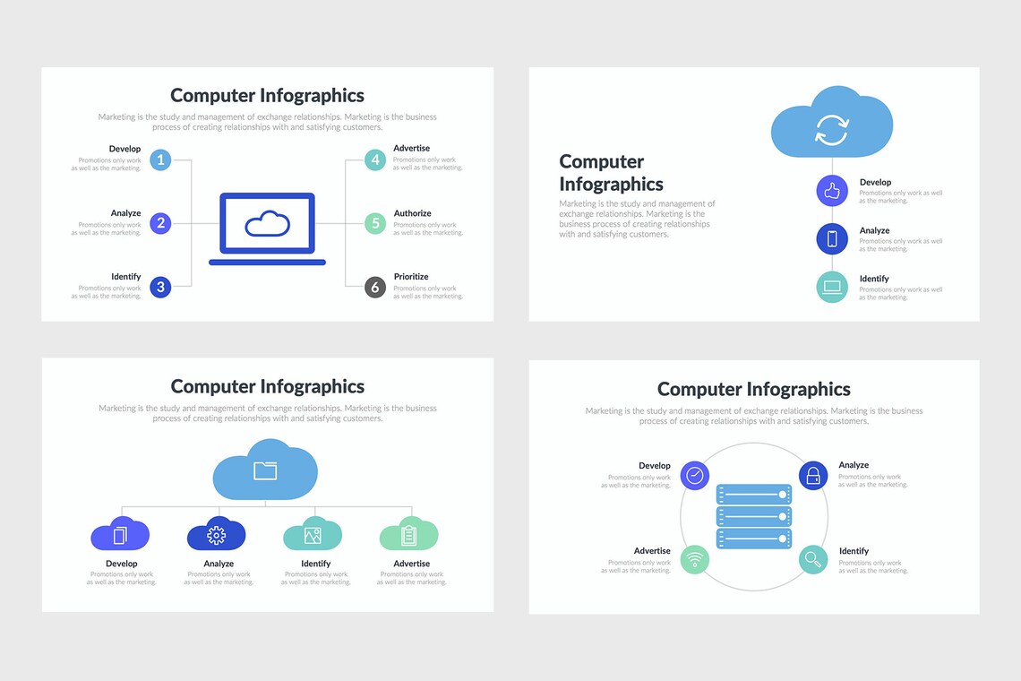Computer Infographics Powerpoint Template PPTX Keynote Template Google ...