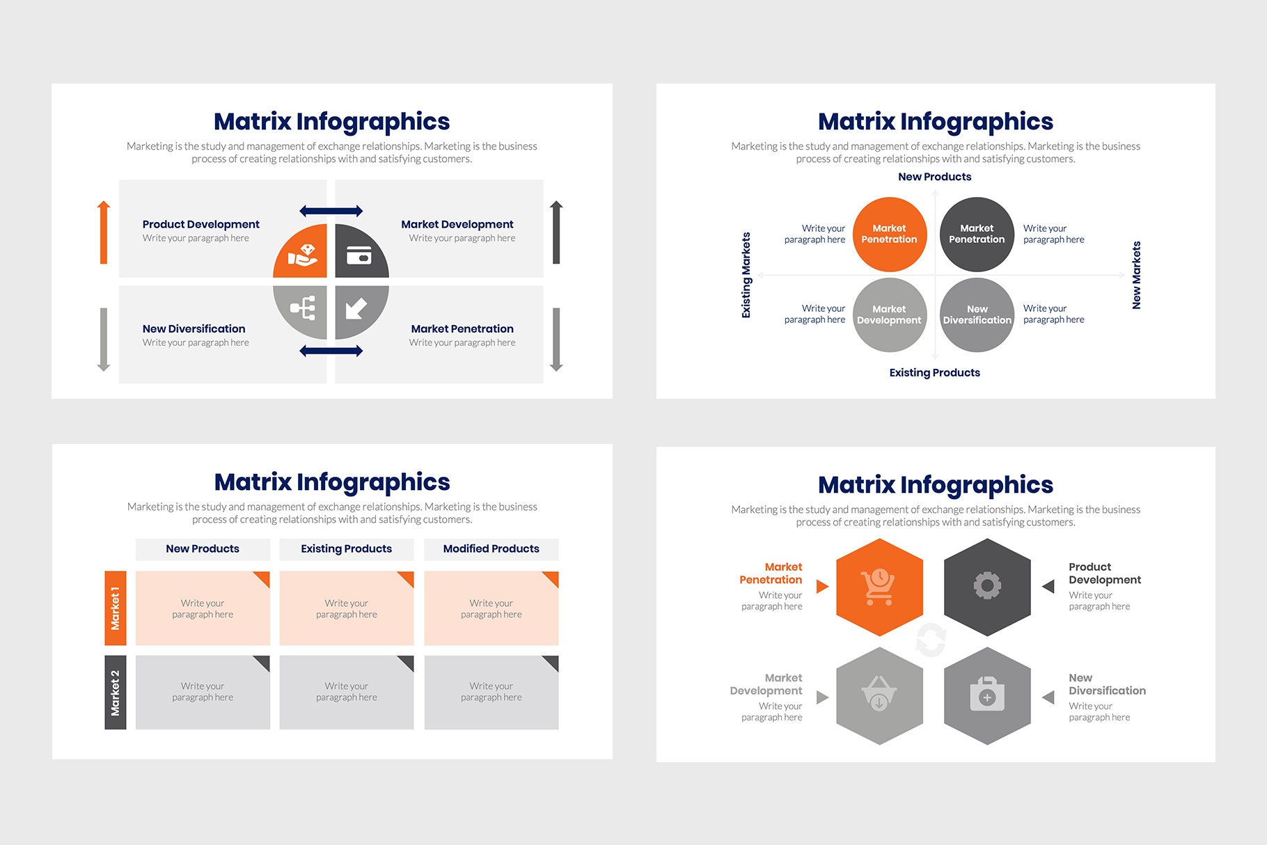 Matrix Infographics Powerpoint Template PPTX Keynote Template Google ...
