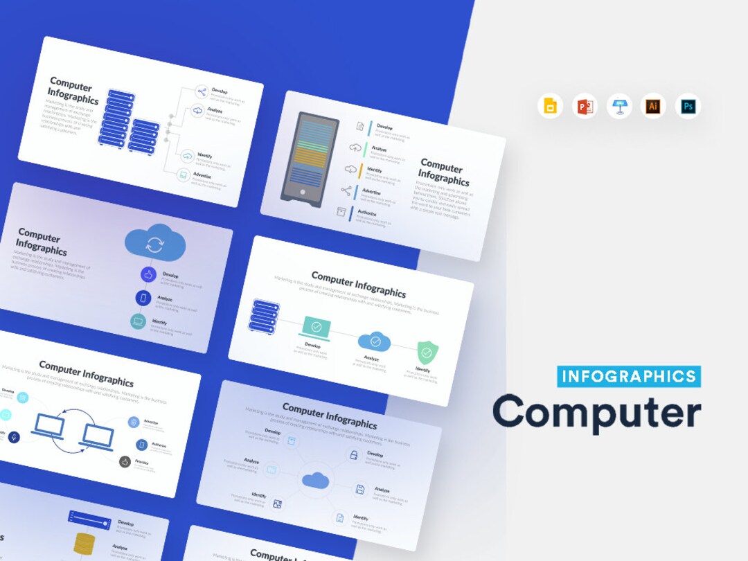 Computer Infographics Powerpoint Template PPTX Keynote Template Google ...