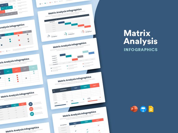 Matrix Analysis Infographics Powerpoint Template PPTX | Etsy