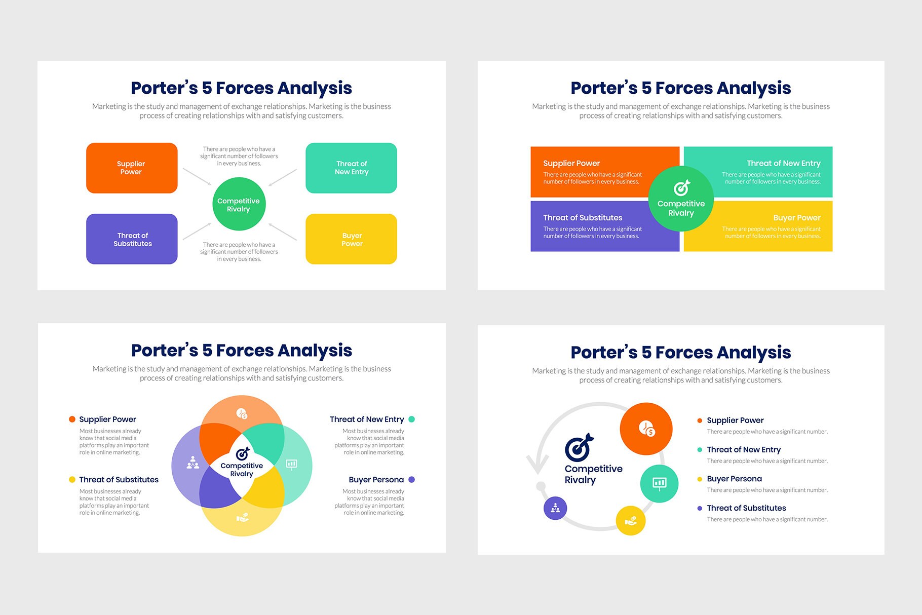 Porter's 5 Forces Infographics Powerpoint Template PPTX Keynote ...