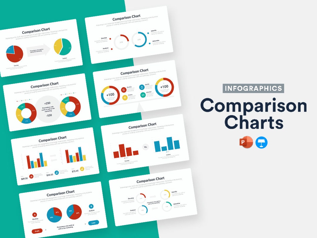 Comparison Charts Infographics Powerpoint Template PPTX Keynote ...