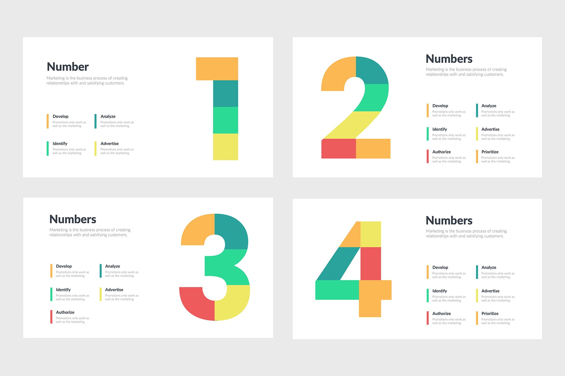 Number Infographics Powerpoint Template PPTX Keynote Template Google ...