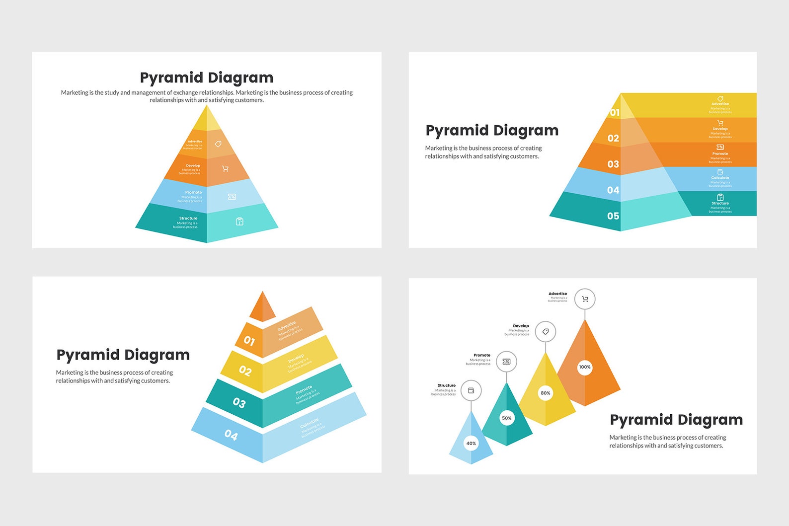 Infographie pyramidale Modèle PowerPoint PPTX France Modèle keynote ...