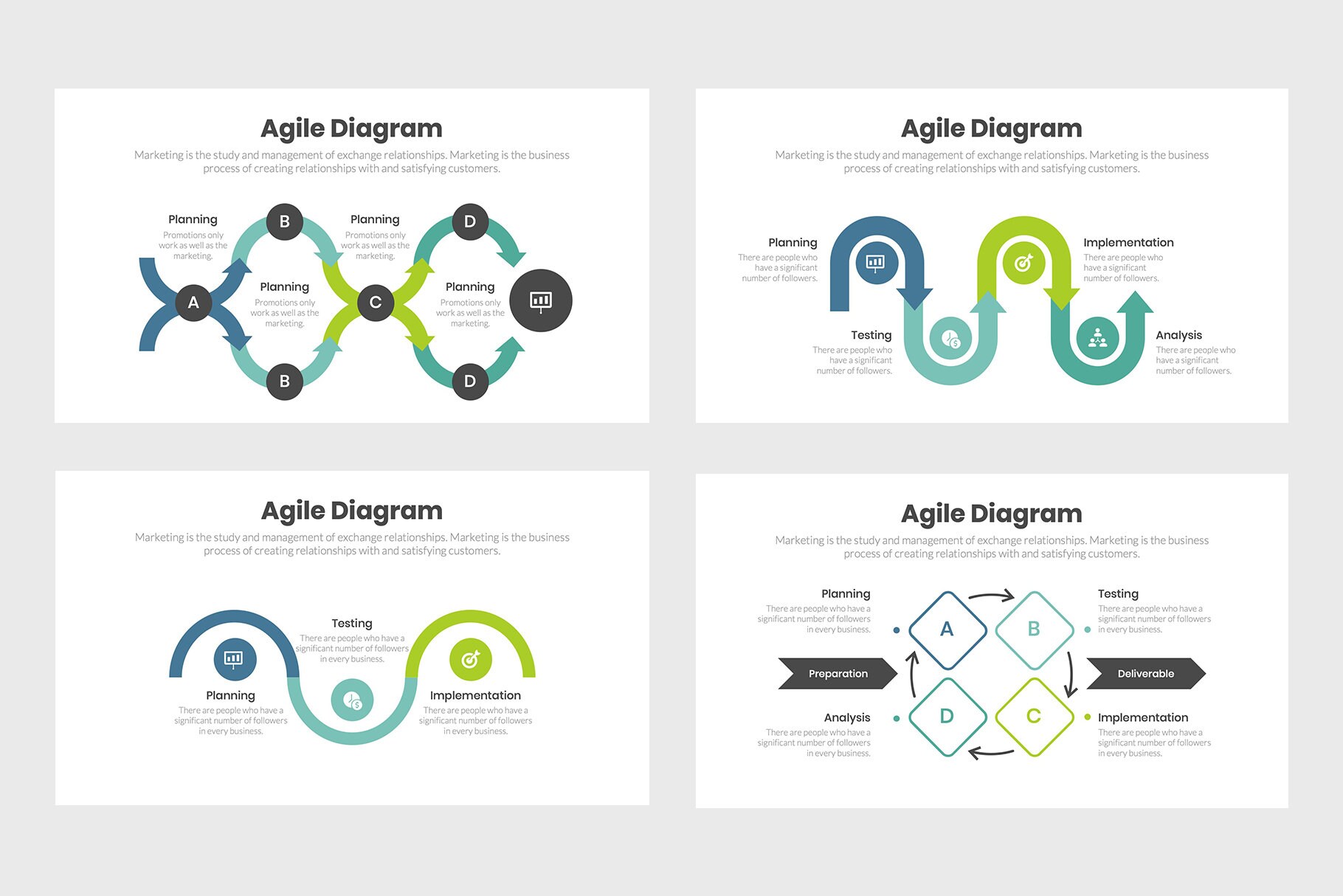 Agile Diagrams Infographics Powerpoint Template PPTX Keynote Template ...
