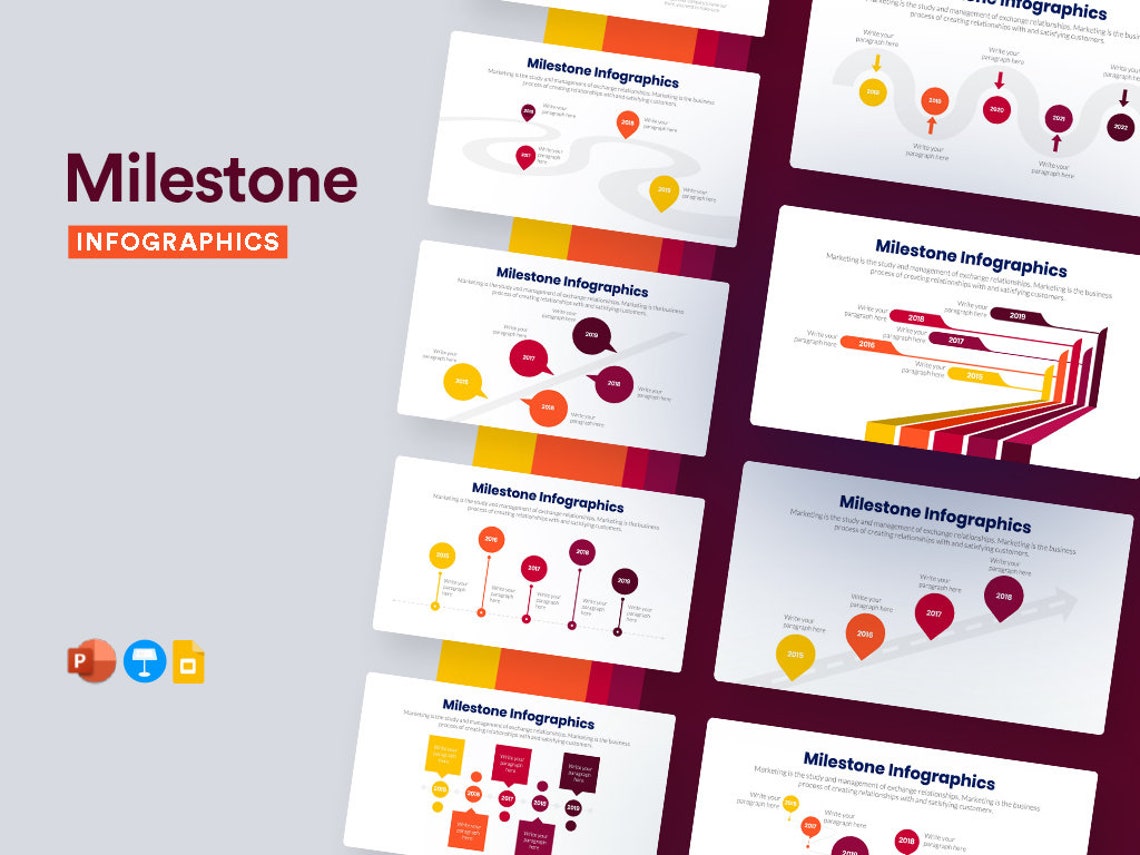 Milestone Infographics Powerpoint Template PPTX Keynote Template Google ...