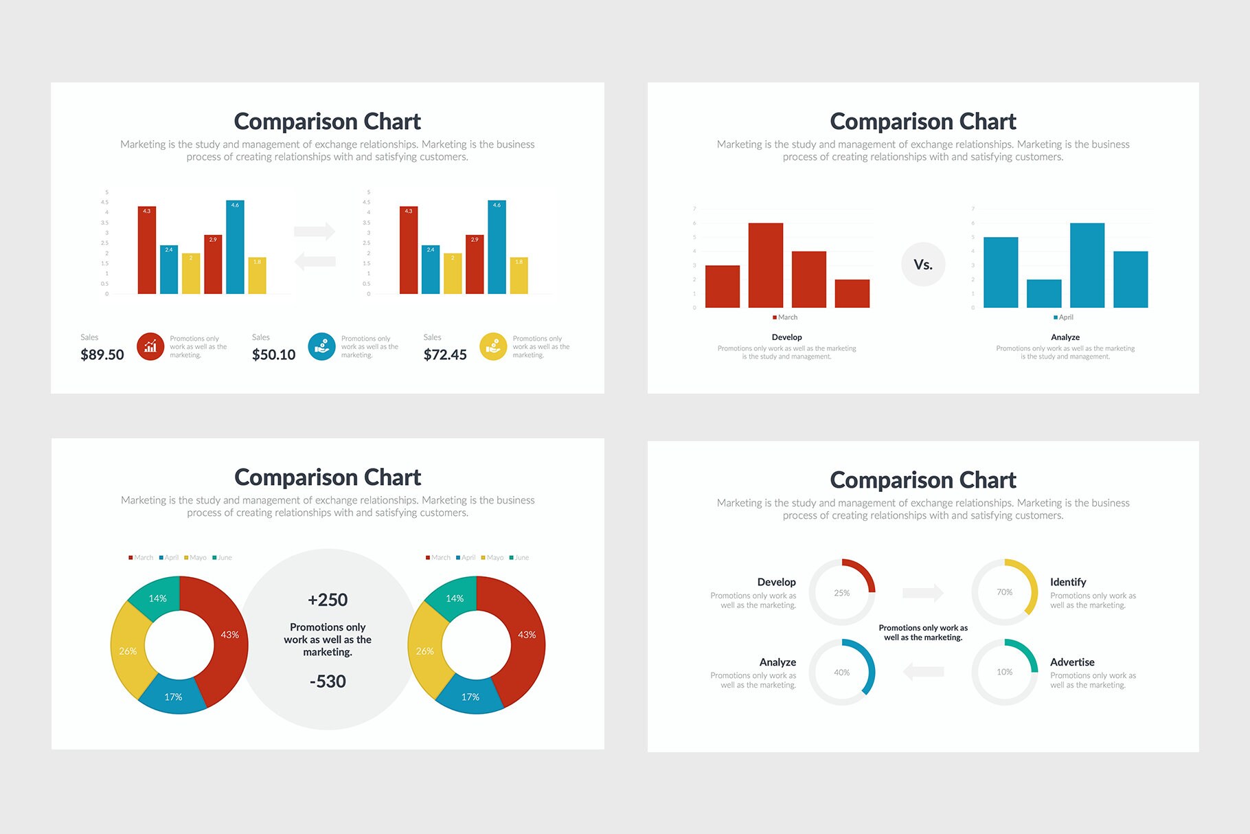 Comparison Charts Infographics Powerpoint Template PPTX Keynote ...