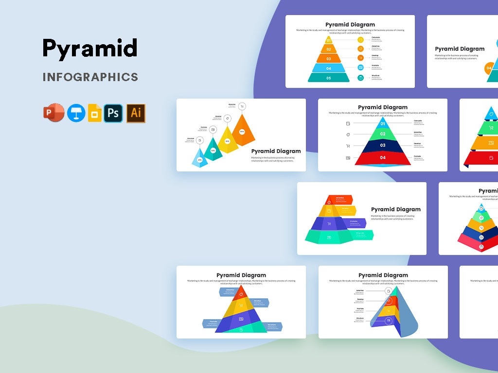 Pyramide Infografiken PowerPoint-Vorlage PPTX - Etsy Schweiz