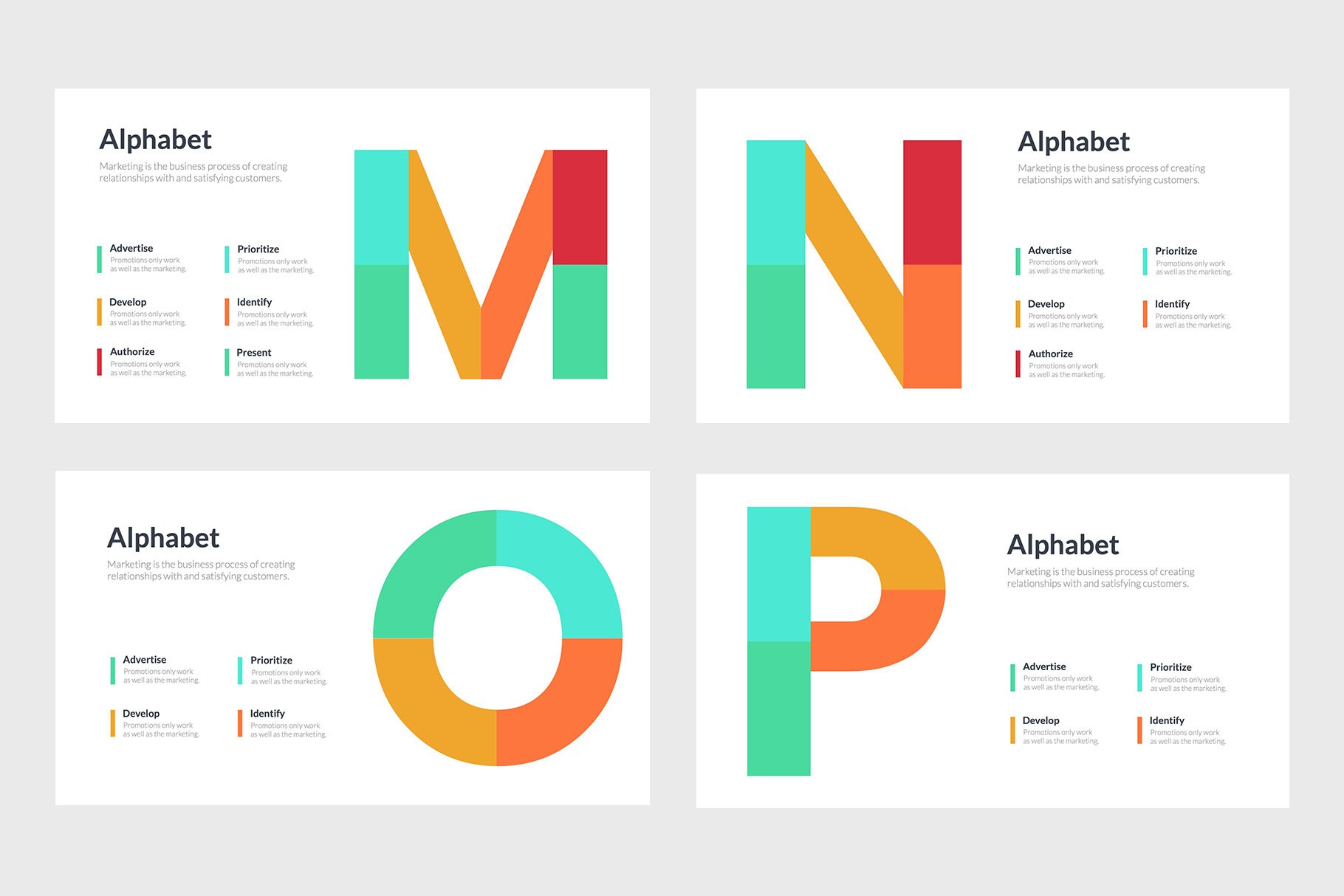 Alphabet Letter Infographics Powerpoint Template PPTX Keynote Template ...