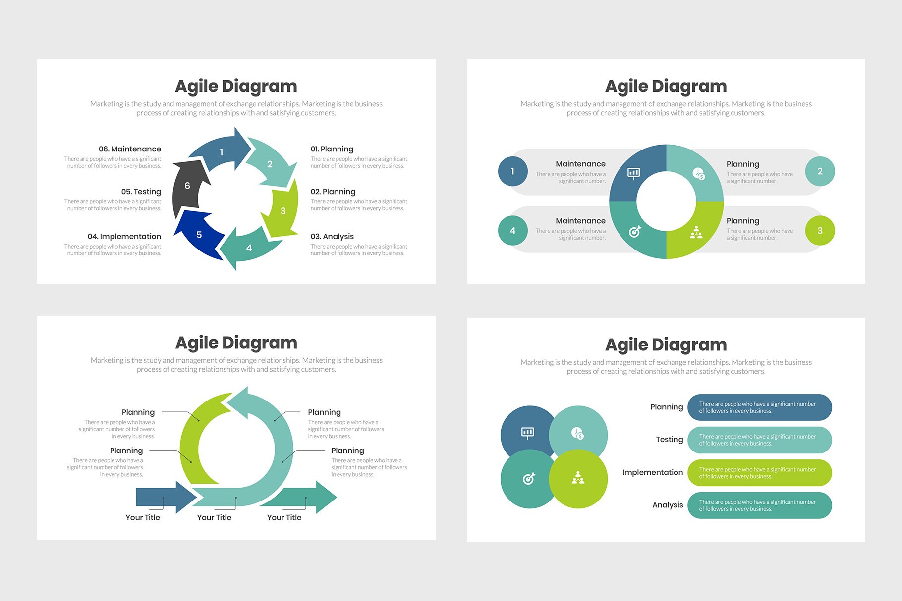 Agile Diagrams Infographics Powerpoint Template PPTX Keynote Template ...
