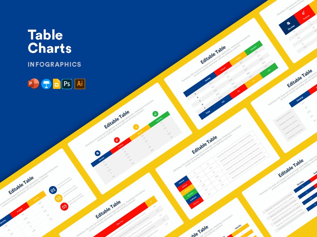 Table Charts Infographics Powerpoint Template PPTX Keynote Template ...