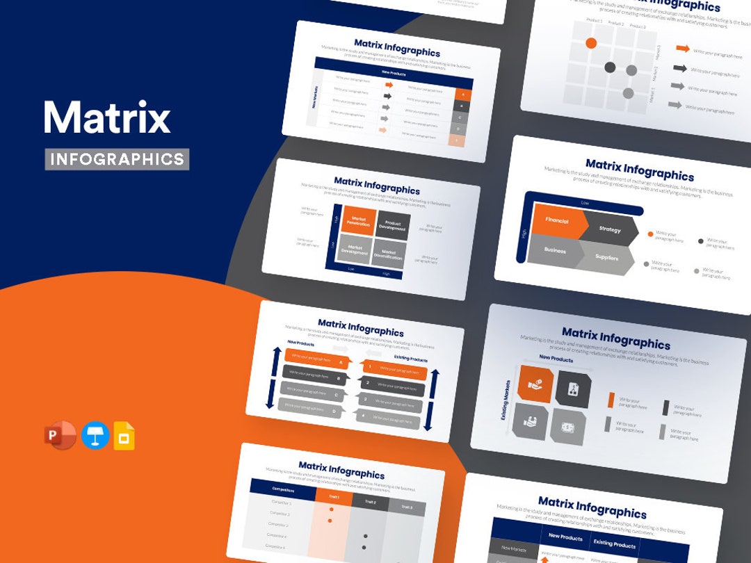 Matrix Infographics Powerpoint Template PPTX Keynote Template Google ...