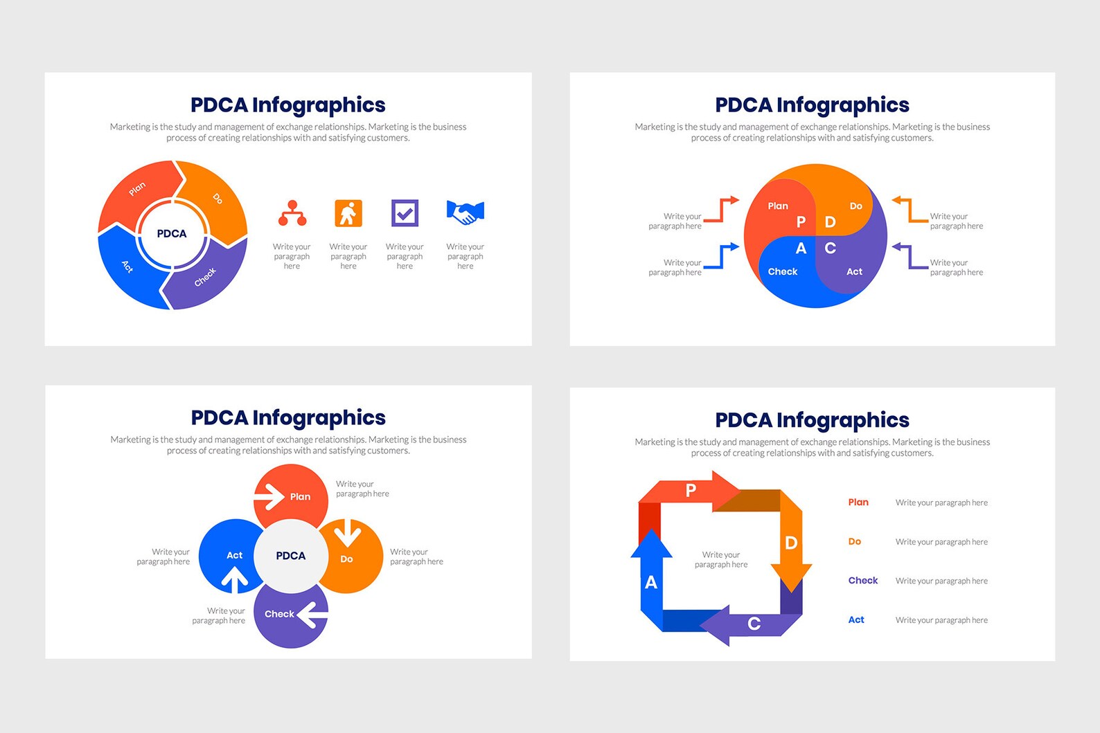 Infografías PDCA / Plantilla de PowerPoint / PPTX / Plantilla Keynote ...