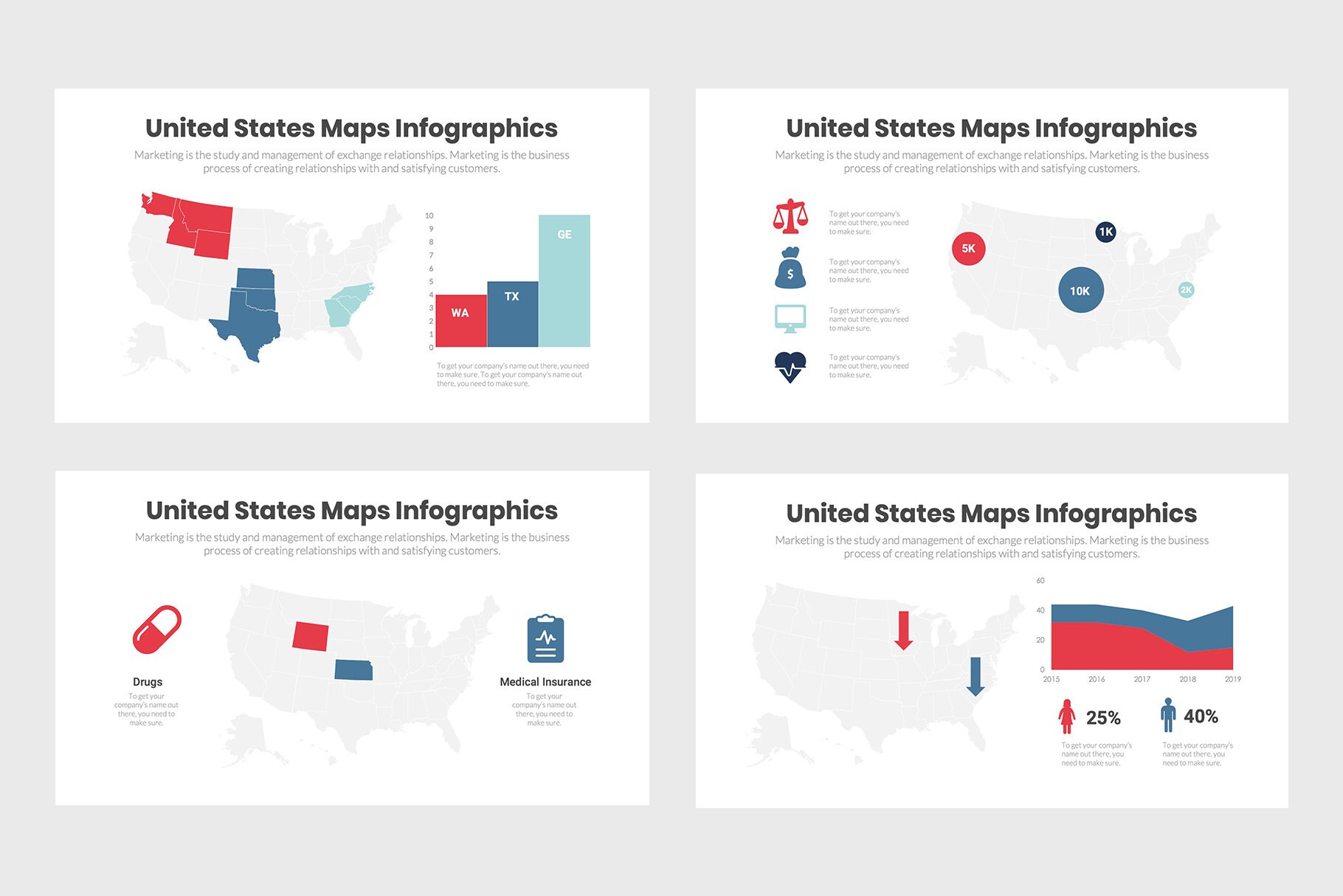 United States Maps Infographics Powerpoint Template PPTX Keynote ...