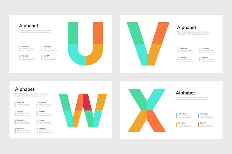 Alphabet Letter Infographics Powerpoint Template PPTX Keynote Template ...