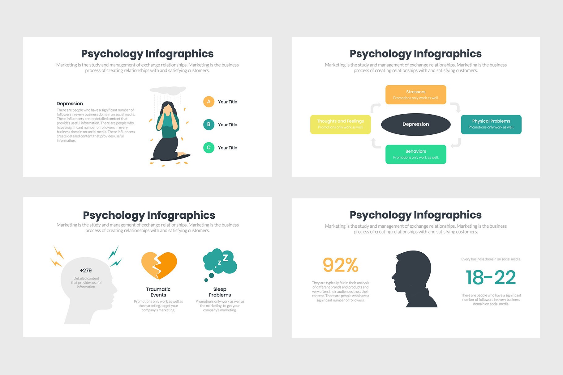 Psychology Infographics Powerpoint Template PPTX Keynote Template ...