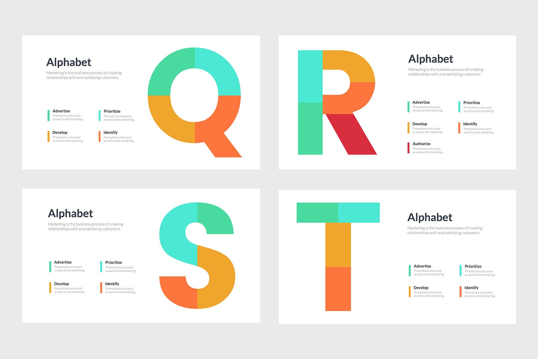 Alphabet Letter Infographics Powerpoint Template PPTX Keynote Template ...