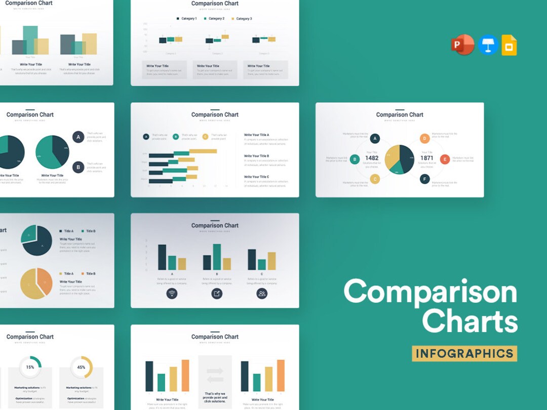 Comparison Charts Infographics Powerpoint Template PPTX Keynote ...