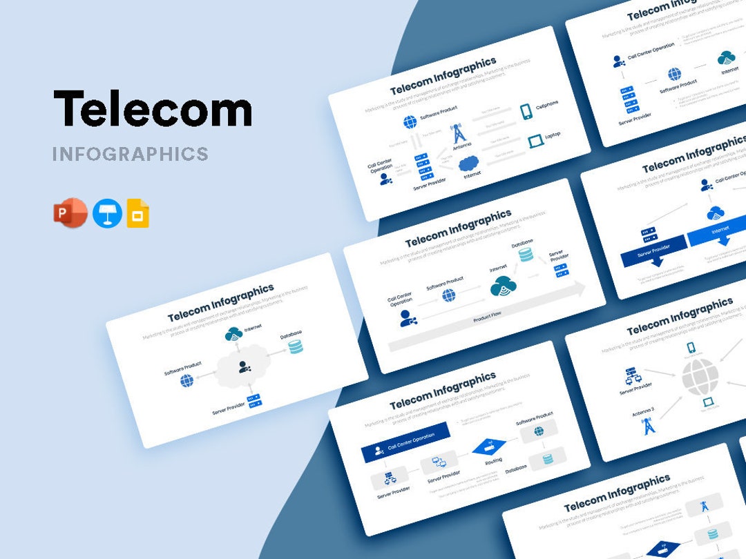 Telecom Infographics Powerpoint Template PPTX Keynote Template Google ...