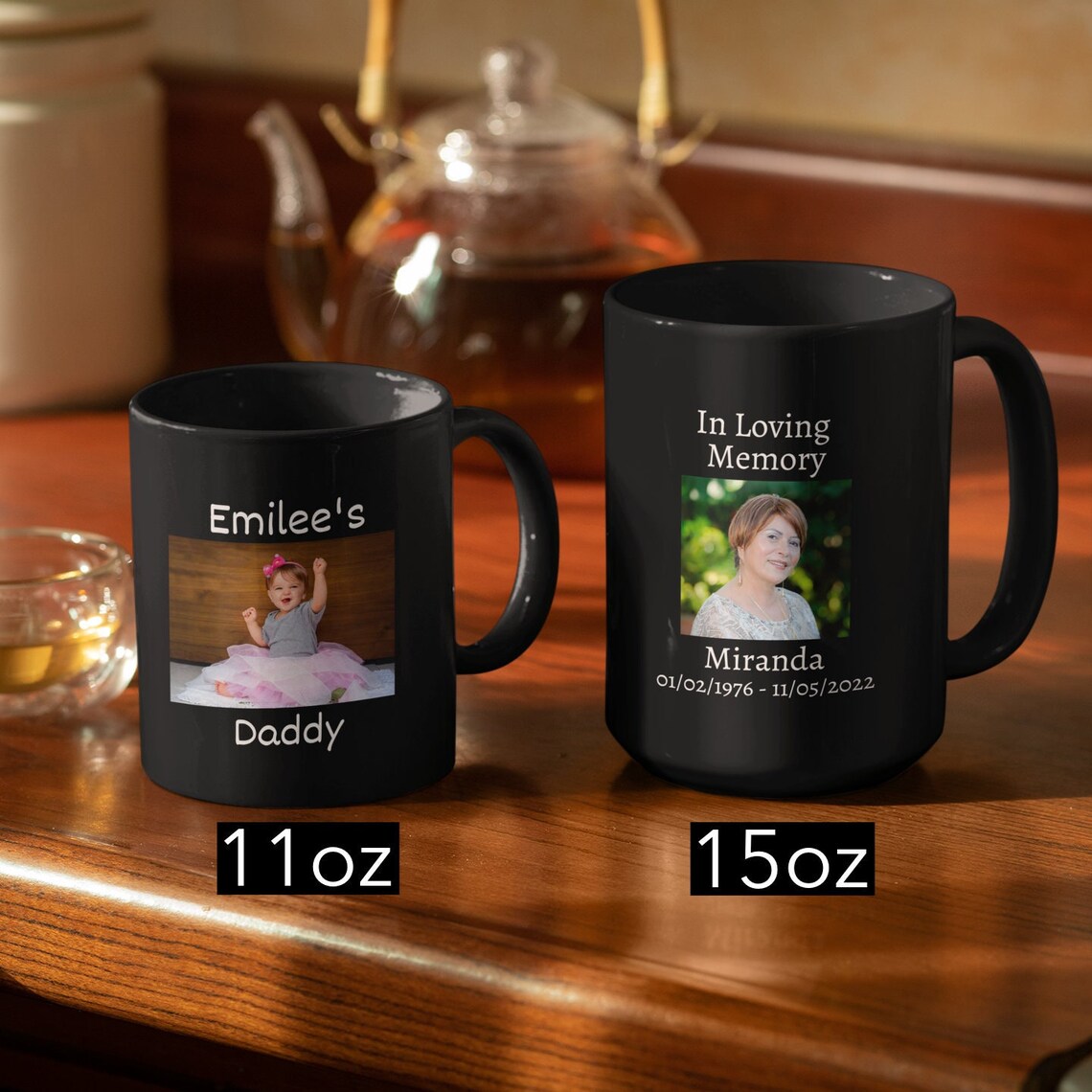 Personalized Photo Mug Black, Custom Photo Mug, Custom Mug Christmas ...