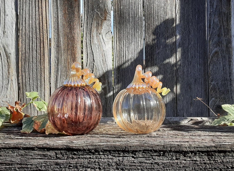 NEW Hand Blown Pumpkin. Fall Decor. Glass Pumpkin. - Etsy
