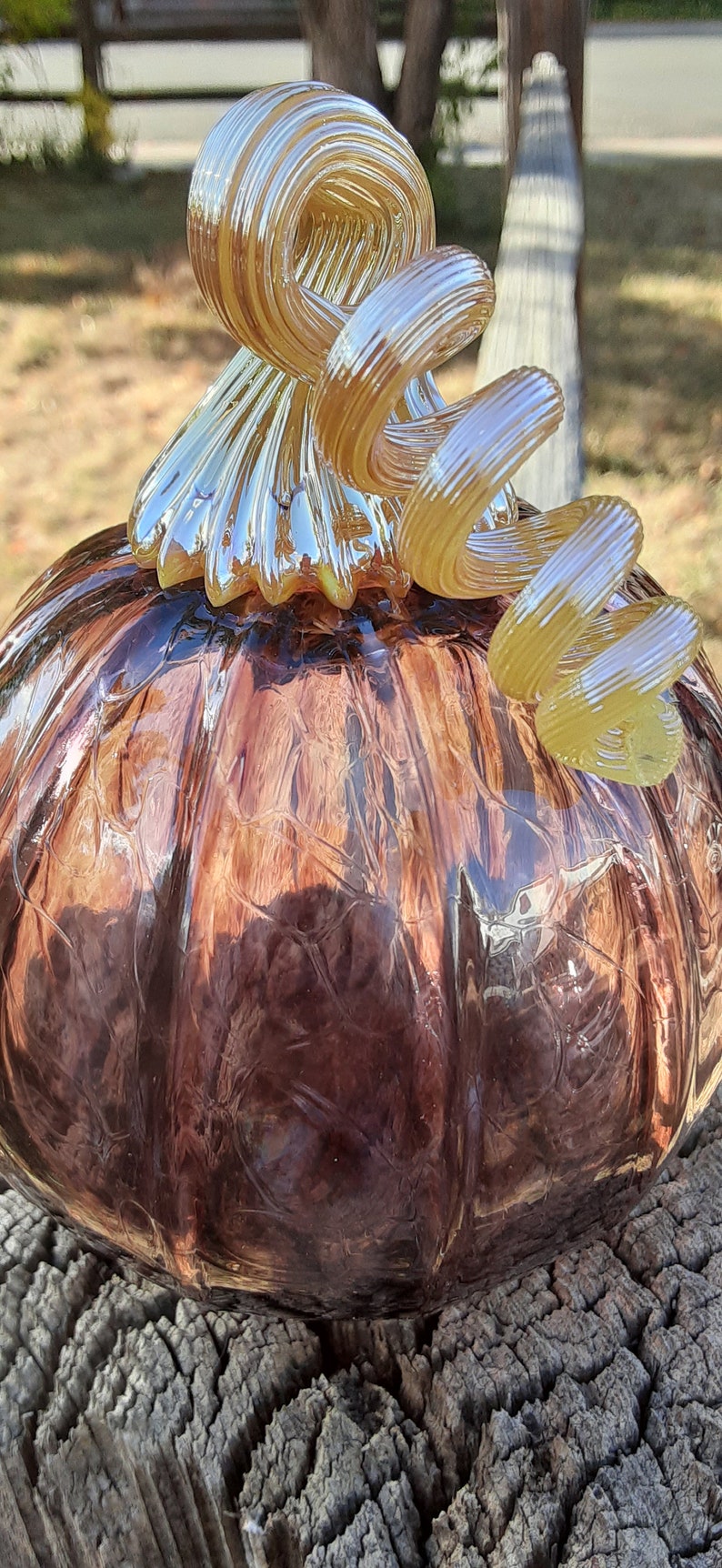 NEW Hand Blown Pumpkin. Fall Decor. Glass Pumpkin. - Etsy