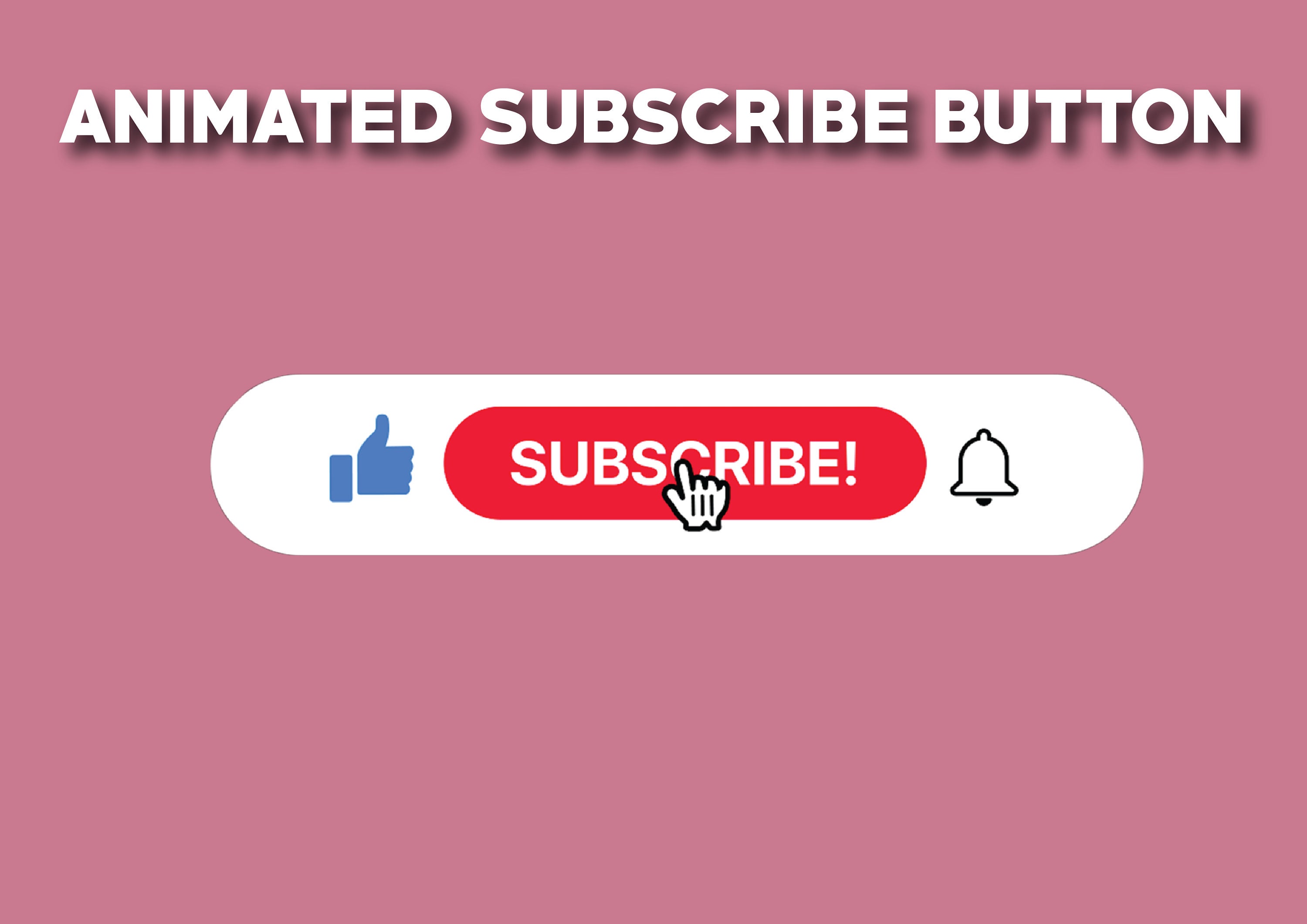 Amazing 4K Animated Youtube Subscribe Button Overlay for Intro Videos ...