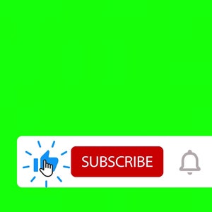 4K Animated Youtube Subscribe Button Overlay for Intro Videos || Green ...
